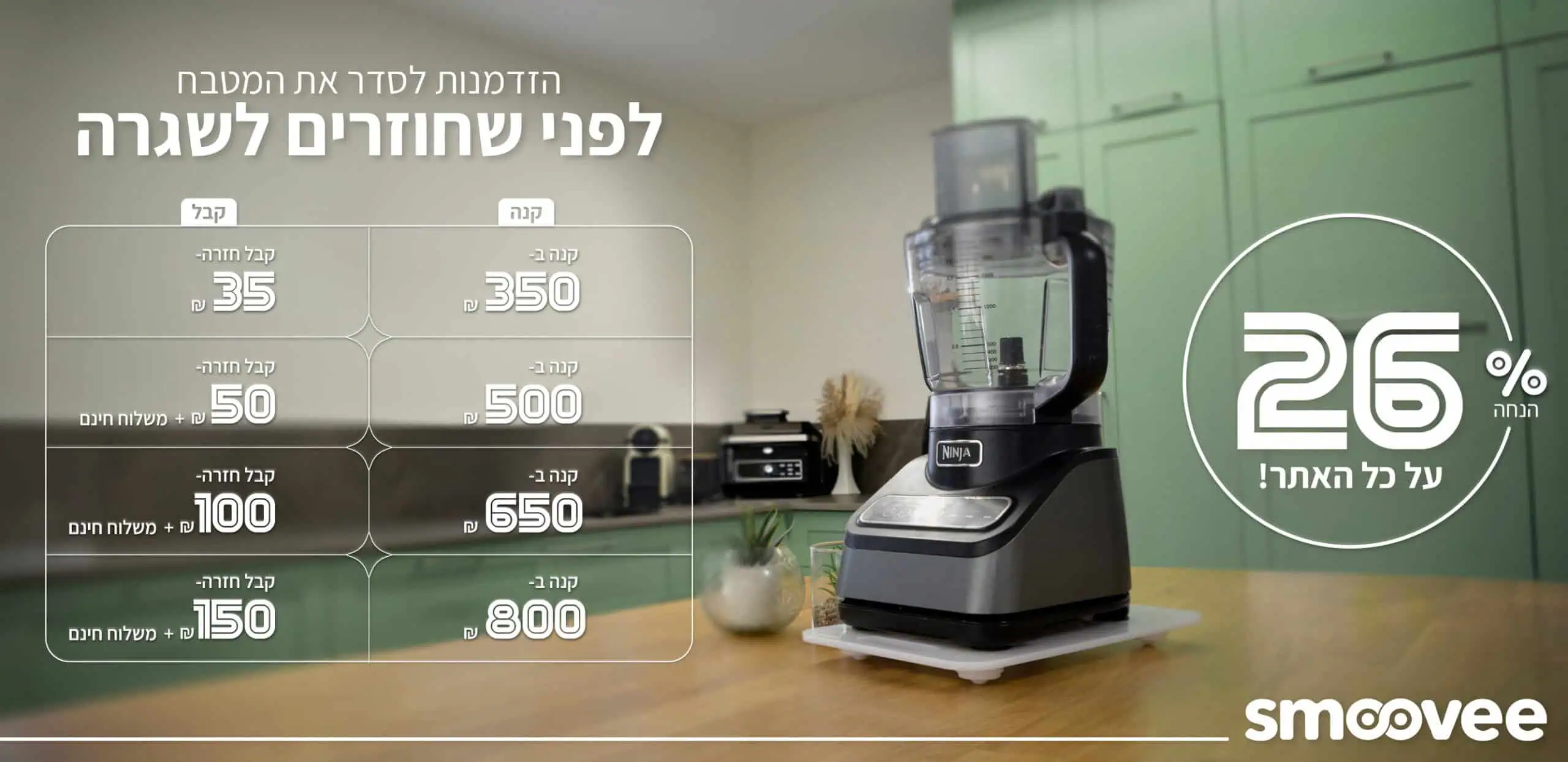 Smoovee סמובי - המשטח שמשגע את עולם המטבח